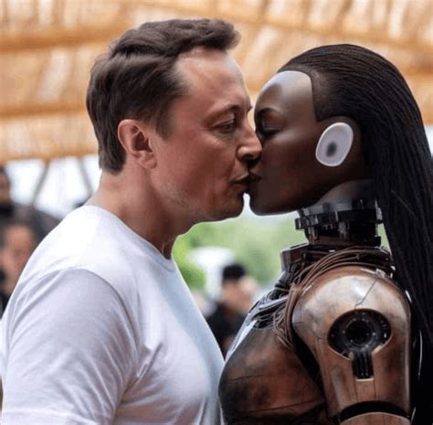 Elon Musk Beijando Robôs Confira As Imagens Criadas Por Ia
