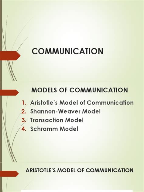 Lesson 2 Models Functions Features Of Communication Pdf Emergence Communication