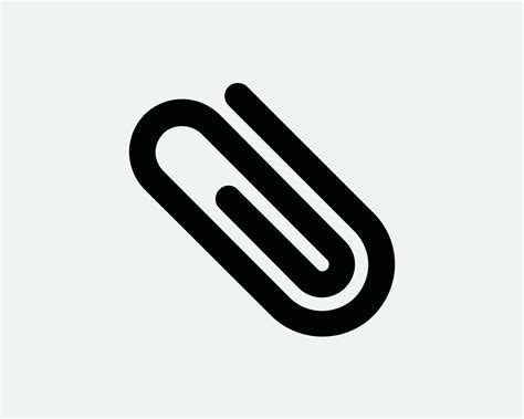 Paperclip Paper Clip Black Icon File Document Attach Email Attachment Symbol Office Stationery