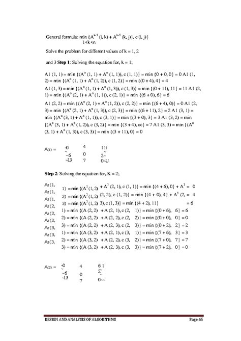 Design And Analysis Of Algorithm Notes 16 A1 A 2 1 A 2 1 A