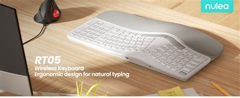 Nulea Wireless Ergonomic Keyboard Split Keyboard With Wrist Rest Usb C Charging 7 Color