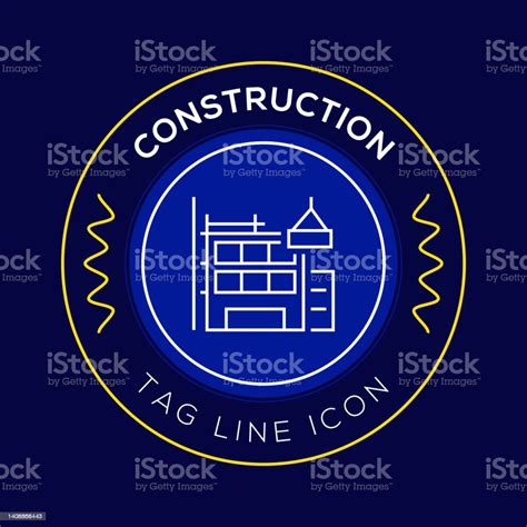 건설 서클 배지 현대 로고 벡터 아이콘 디자인 라인 스타일 0명에 대한 스톡 벡터 아트 및 기타 이미지 0명 개발 건설 산업 Istock