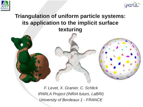 Ppt Triangulation Of Uniform Particle Systems Its Application To The Implicit Surface