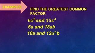 Lesson Monomial Factoring Pptx