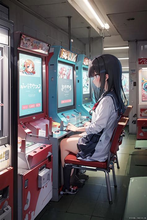 Anime Gamer Girl Sitting Anime Girl Gaming Wallpaper Lvgfw
