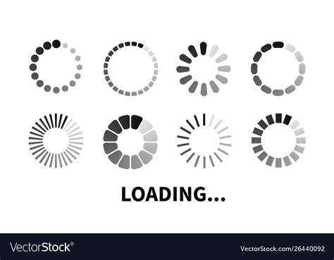 Set Loading Icon Royalty Free Vector Image Vectorstock