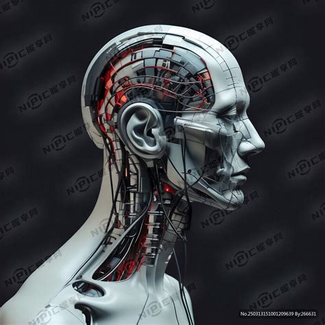 Ai创作图戴耳机的人体头颅模型 昵图网