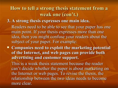 What Is A Thesis Statement Ppt