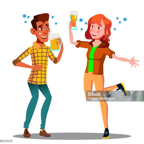 두 술 취한 10 대 맥주 유리 어린이 알코올 중독 벡터의 문제 고립 된 그림 칵테일에 대한 스톡 벡터 아트 및 기타 이미지 칵테일 건강관리와 의술 나이트클럽