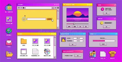 Y2k Desktop Stock Illustrations 1013 Y2k Desktop Stock Illustrations