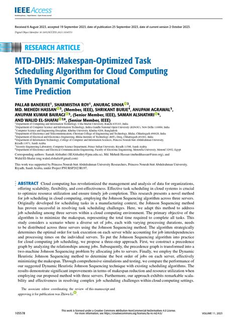 Mtd Dhjs Makespan Optimized Task Scheduling Algorithm For Cloud