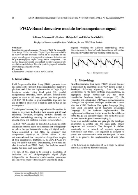 Pdf Fpga Fpga Fpga Fpga Based Derivative Module For Bioimpedance Signal Based Derivative