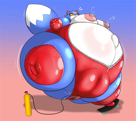 Rule 34 Absurd Res Air Inflation Anthro Areola Atlus Belly Belly