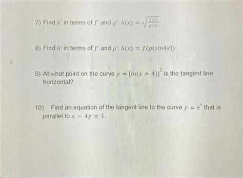 Solved Hi I Need Help With This Study Guide For Calculus 1 I Chegg Com