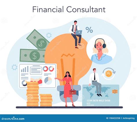 Financial Analyst Or Consultant Business Character Making Stock Vector Illustration Of