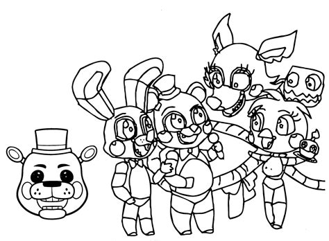 Картинки раскраски 5 ночей с фредди 54 фото