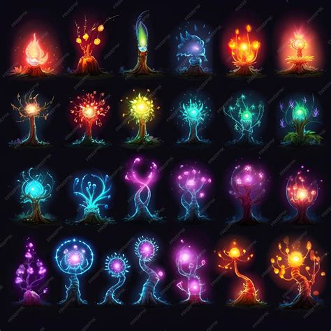 Premium Photo 2d Spritesheet Of Magical Particles Bright Light Ori And Th
