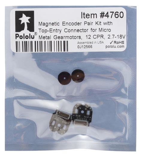 Magnetisk kodesæt med topindgangsstik til mikrometalgearmotorer 12 CPR 2 7 18V Opencircuit