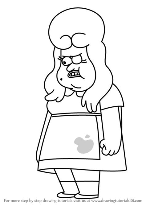 Learn How To Draw Lazy Susan From Gravity Falls Gravity Falls Step By Step Drawing Tutorials