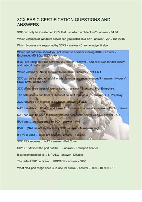 3cx Basic Certification Questions And Answers 3cx Stuvia Us