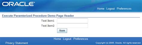 oracle applications execute parameterized pl sql procedure from oaf page