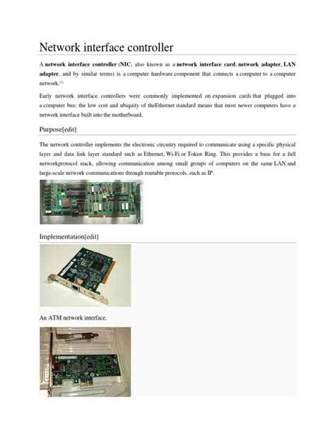 Network Interface Controller Pdf Network Interface Controller