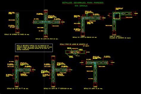 Block Walls General Details Dwg Detail For Autocad • Designs Cad