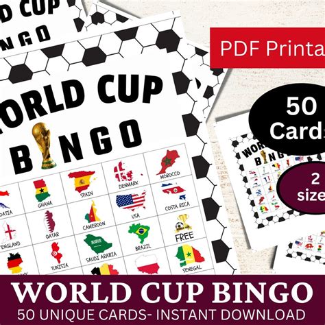 Printable Football Bingo Cards Etsy España