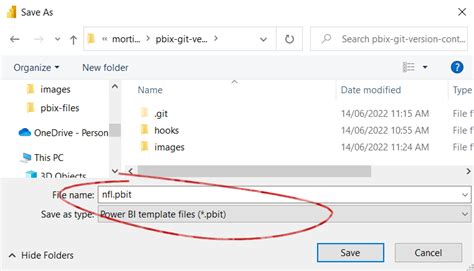 power bi pbix git version control