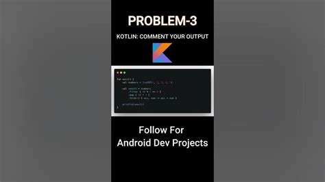Coding Kotlin Question For Android Development Shorts Kotlin Youtube