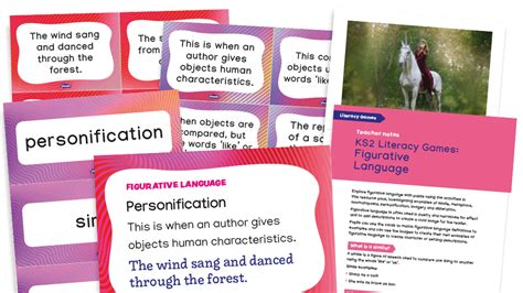 Literacy Games Ks2 Figurative Language Examples Personification Metaphors Similes