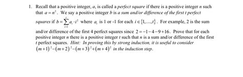 Solved Recall That A Positive Integer A ﻿is Called A