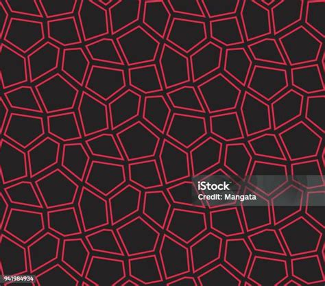 Seamless Vector Mosaic Pattern Irregular Cells Background Voronoi Texture Stock Illustration