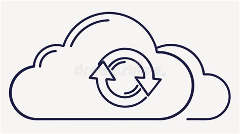 Cloud Sync Icon Data Synchronization Cloud Service Sync Symbol