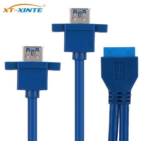 Xt Xinte Usb Cable X Usb Male To Female Pin Front Panel Cable Usb Extension Cable