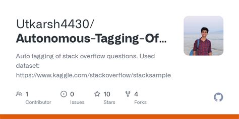 GitHub Utkarsh4430 Autonomous Tagging Of Stack Overflow Questions