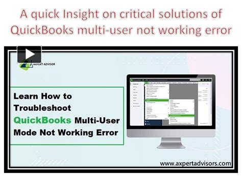 QuickBooks Can T Switch To Multi User Mode How To Fix It Presentation Free To Download