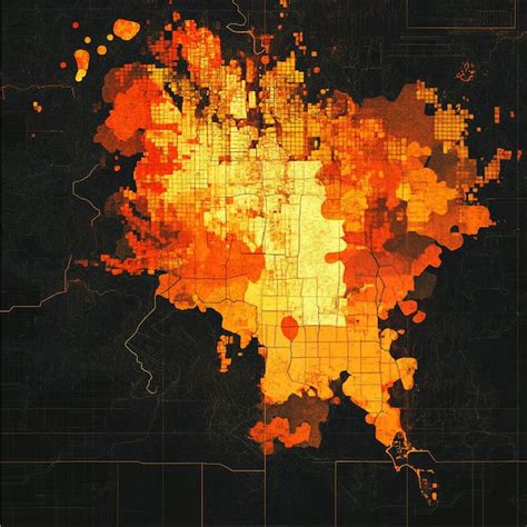 a heat map visualizing population density across various regions
