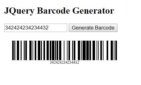 Simple Jquery Based Barcode Generator Barcode Skptricks