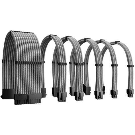 Gray Psu Pc Cable Extensions Power Supply Cable Extensions Pc Cables Gpu Cable Kit Nebulabs