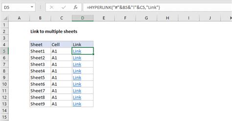 Link To Multiple Sheets Excel Formula Exceljet