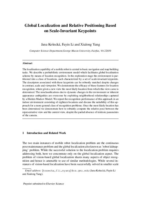Pdf Global Localization And Relative Positioning Based On Scale