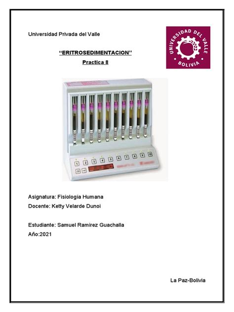 Eritrosedimentacion Pdf Especialidades Medicas Medicina Clinica
