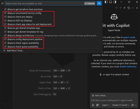快速入門 在 github copilot for azure 中使用代理程式模式將應用程式部署至 azure github