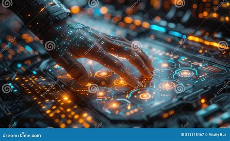 Hand Typing On Computer Keyboard Stock Image Image Of Fingers Work 311318467