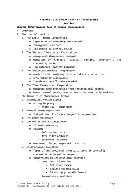 DOC Chapter 3 Web ViewChapter 13 Governance Role Of Public