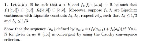 Solved Let A B R Be Such That A