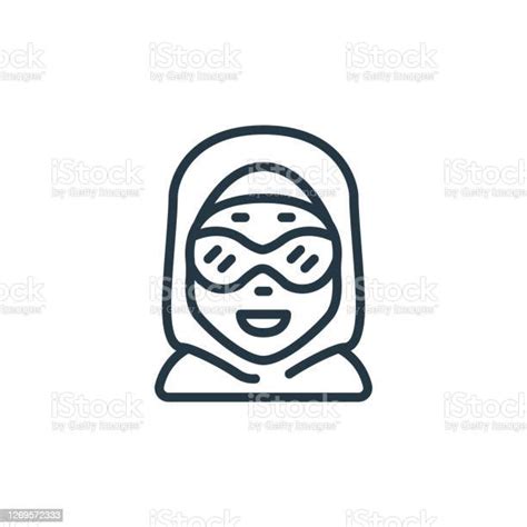 어린이 아바타 개념에서 소녀 아이콘 벡터 소녀 편집 스트로크의 얇은 라인 일러스트 웹 및 모바일 앱 로고 인쇄 미디어에 사용하기 위한 소녀 선형 사인 계획에 대한 스톡 벡터