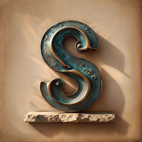 Elegant Three Dimensional S Monogram Artwork Illustration Monogram