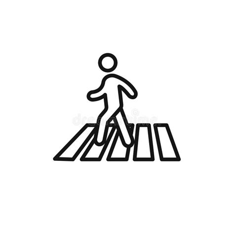 Crosswalk Icon Vector Set Collection For Web Stock Illustration Illustration Of Cross Graphic